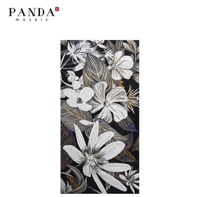 China Glass Tile Mural Art Mosaic Flower Design Tile for Bathroom Decoration Tile for sale