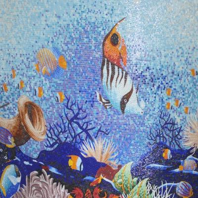 China Underwater World Mosaic Pool Tiles Hotel Decor Customized 20x20mm for sale