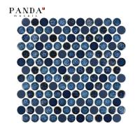Quality Blue Penny Round Ceramic Mosaic Tiles 300x300mm Glossy / Matte Finish for sale