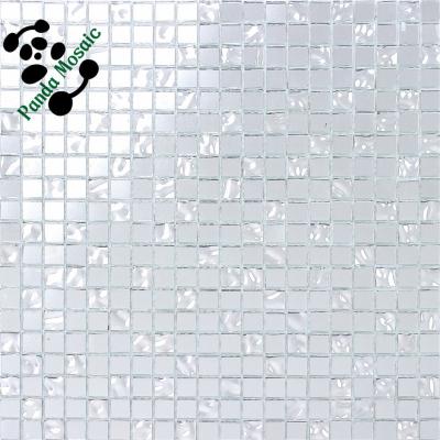 China Adhesive Glass Mirror Mosaic Tile Sheet Luxury Color Smg14 For Bedroom for sale