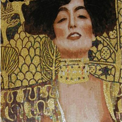 China KP-GM01 Klimt Painting Mural Famous Painting Glass Wall Pattern Glass Mosaic for sale