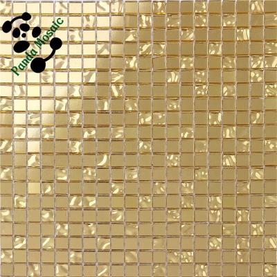 China Golden Glass Mosaic Tiles For Bathroom Acid Resistant SMG13 for sale
