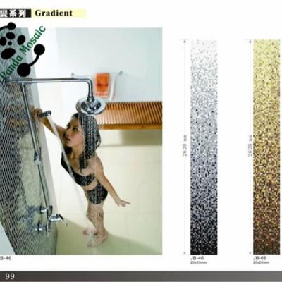 China Swimming Pool Gradient Glass Mosaic Tile Color Mixed for Kitchen Backsplash for sale