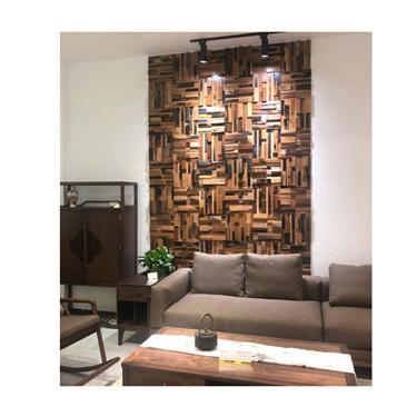 China Brown Old Ship Wall Mosaic Wood Tile 4 6 8mm for Living Room for sale