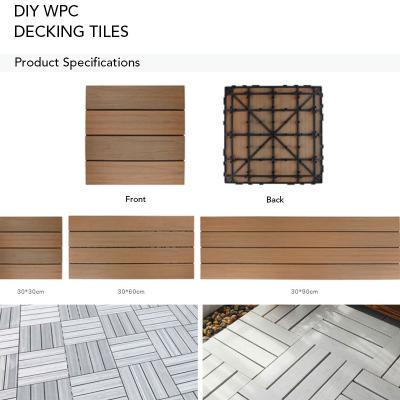 China Courtyard Outdoor Wpc Flooring Splicing Wood Plastic Board Waterproof for Balcony for sale