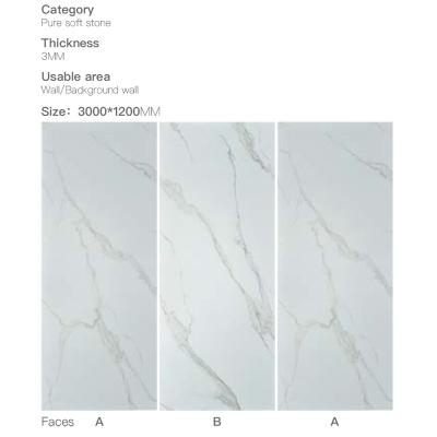 China Modern Flexible Stone Veneer Wall Panels 300x1200mm For Villa Hotel for sale