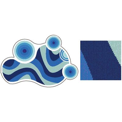 China Glass Mosaic Swimming Pool Edge Tiles Fade Resistant Customized for sale