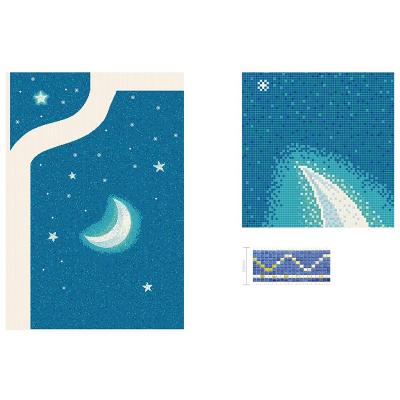 China Outdoor Glass Swimming Pool Mosaic Tile Floor Decoration 12x12 Inch for sale