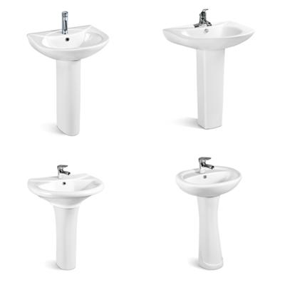 China Pedestal Wash Basin Bathroom Sanitary Ware Floor Mounted Hand Wash Sink for sale