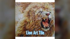 Lion Mosaic Mural Tile Home Decor
