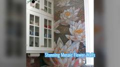 Custom Mosaic Flower Wall Murals