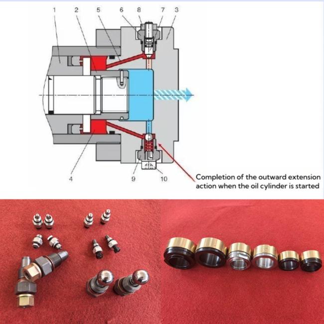 Hydraulic cylinder in operation