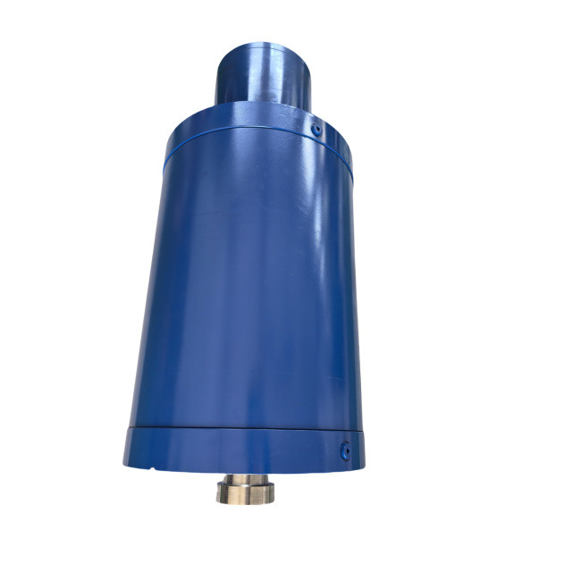 Close-up of hydraulic cylinder piston and seal assembly