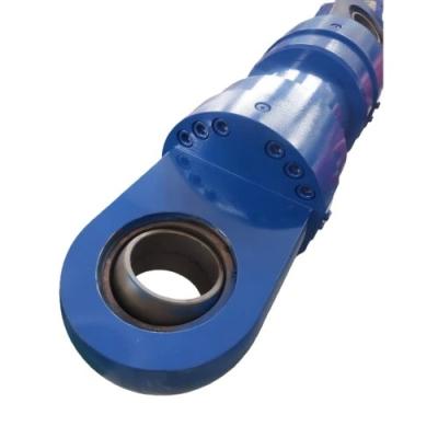 China Multi-stage Telescopic Hydraulic Cylinder with Hard Chrome Plated Rod and MT4 Trunnion Mounting for sale