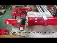 AGCAWC Telescopic Hydraulic Cylinder  Stainless Steel Material Metallurgical
