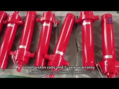 double acting heavy duty hydraulic cylinder with gap sealing and high temperature resistance