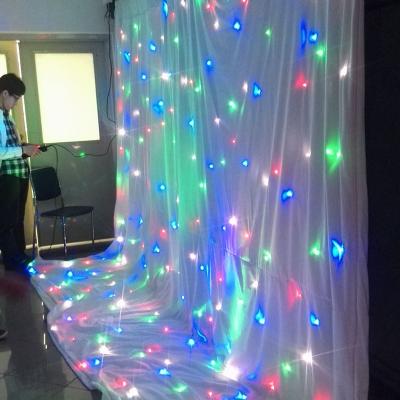 China Fairy lights curtain led led light black curtain led twinkling stars led curtain lights for sale