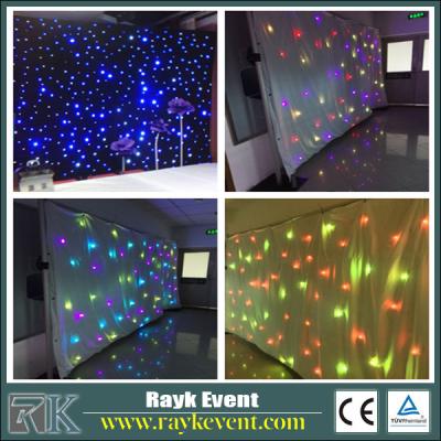 China 3x4m LED  video curtain star curtain led lights event decor led star vision curtain for sale