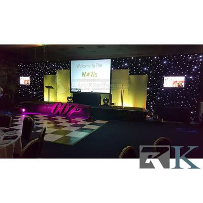 China RGBW led light starry sky lighting wedding backdrop led curtain screen display velvet curtain for sale