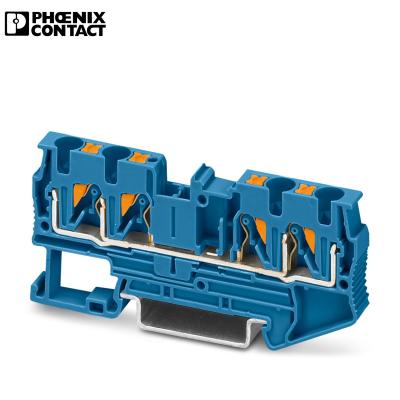 China Blue Double Level Phoenix Contact 3211802 Feed Through Terminal Blocks PT 4-QUATTRO BU for sale