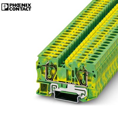 China Din Rail Terminal Block Ground Type Earth Terminals ST 6-PE 3031500 Phoenix Contact for sale