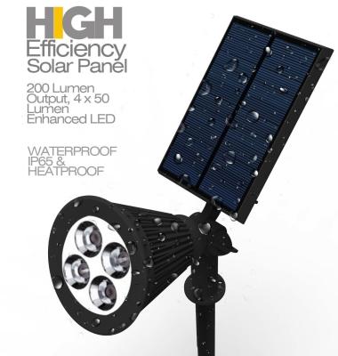 Cina 2 luci solari regolabili di 1 alle 4 del LED 200LM paesaggio della parete con automatico fuori dal sensore in vendita