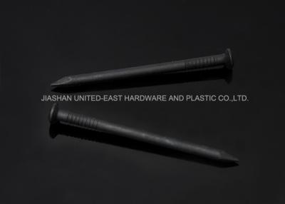 China 1”X 3.0MM Black Concrete Nails Smooth Shank Sharp Point Hardened For Building for sale