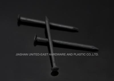 China Resist Corrosion Black Steel Nails 1.5” X 3.0MM Plain Shank Concrete Wall Nails for sale