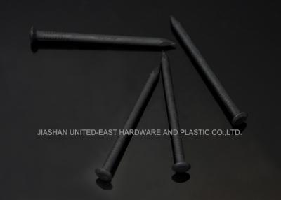 China Sharp Point 2” X 3.8MM Black Concrete Nails , High Strength Steel Nails For Concrete Walls for sale