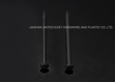 China Hardened Black Coated Concrete Steel Nails 3” X 4.2MM 45# Steel With Smooth Shank for sale