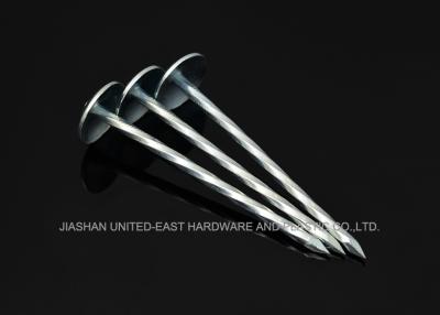 China Electro Galvanized Roofing Nails 2” X BWG 12 Umbrella Head Twist Shank Nails for sale