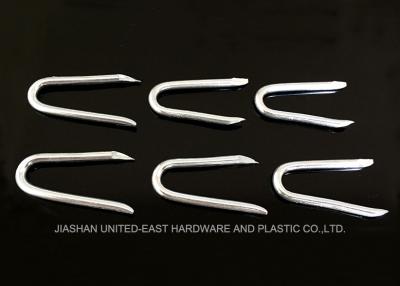 China DIN9021 Galvanized U Shaped Nails For Poultry Farming Equipment / Fix Metal Network for sale