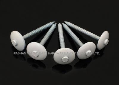 China High Strength Painted Roofing Nails / Zinc Plated Nails Ring Shank for sale