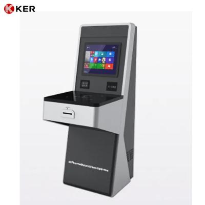 China Commercial All In One Lcd Horizontal Information Terminal Interactive Book Return Removable Mobile Cart Uhf Rfid Library for sale