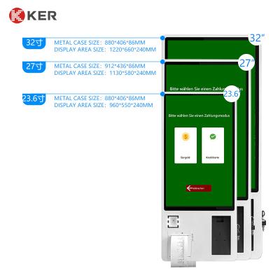 China Hot Sale 27 inch Smart Food Self Service Order Kiosk For Order Self Service Terminal for sale