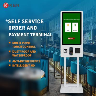 China Hot Sale 27 inch Smart Food Self Service Order Kiosk For Order Self Service Terminal for sale