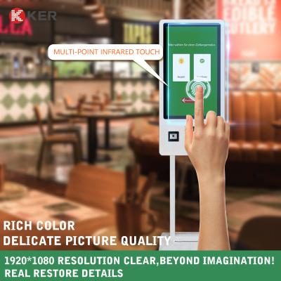 China Hot Sale 27 inch Smart Food Self Service Order Kiosk For Order Self Service Terminal for sale