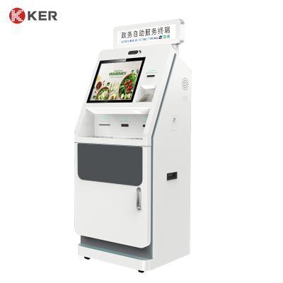 China Customized 23.8 Inch Public Service Terminal Self Service Print Terminal Kiosk for sale