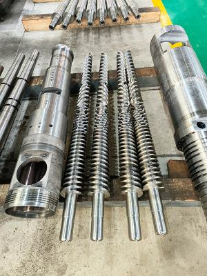 Cina Vite e cilindro conici gemellari con diametro prodotto 20-200mm e lunghezza cilindro 800-10000mm per estrusione di plastica in vendita