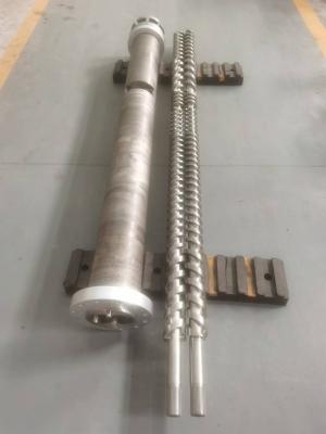 China Ra0.4um Surface Roughness Parallel Twin Screw and Barrel with 0-600rpm Screw Rotation Speed and Nitriding Treatment for sale
