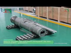 maximize your production with conical twin screw barrel hrc58-62 hardness 65/132 screw for pe wpc