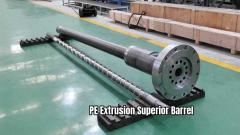 Single screw and barrel for PE