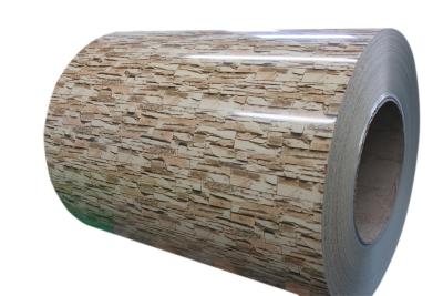 China Stone or Brick Printed Galvanized or Galvalume Steel Coils for Interior or Exterior Decoration and Panel for sale