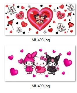 Quality Bpa Free Valentine'S Day UV DTF Tumbler Wraps ISO9001 SGS ROHS for sale