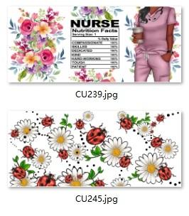 Quality UV DTF Cup Wrap Transfers 9.3*4.1 Inches For Metal Packaging for sale