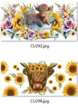 Quality UV DTF Cup Wrap Transfers 9.3*4.1 Inches For Metal Packaging for sale