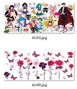 Quality ISO DIY UVDTF Cup Wraps UV Ink AB Film UV Transfer Label for sale