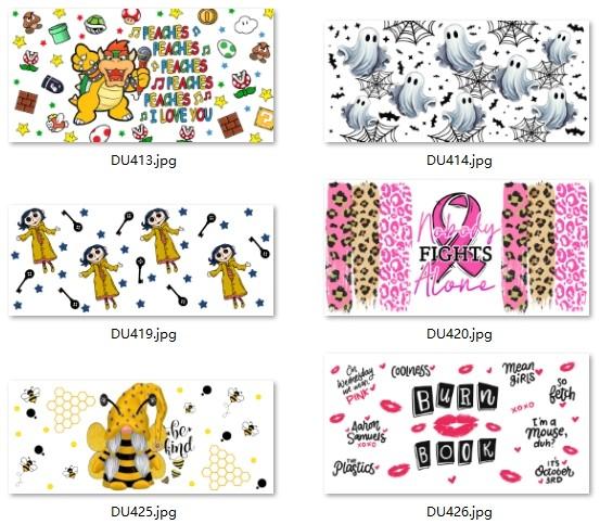 Quality Foil Hot Stamping AB transfer film UV DTF Cup Wrap Transfers for sale