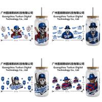 Quality UVDTF packaging custom UV transfer stickers 16oz cup sleeve 24oz stickers DTF for sale