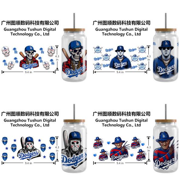 Quality UVDTF packaging custom UV transfer stickers 16oz cup sleeve 24oz stickers DTF transfer waterproof labels for sale